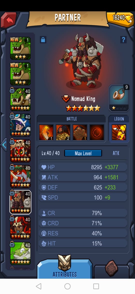 Red Nomad King Team Combination (Line Up) - Brutal Age Guide